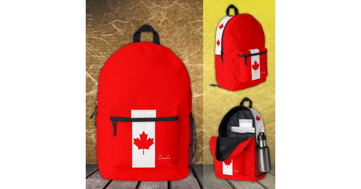 Canada, backpack, Canadian Flag / patriotic Printed Backpack | Zazzle