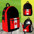 Canada, black backpack, Canadian Flag / patriotic Printed Backpack | Zazzle