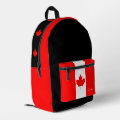 Canada, black backpack, Canadian Flag / patriotic Printed Backpack | Zazzle