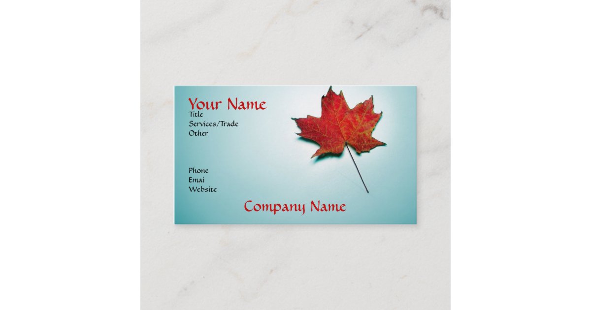 canada business card | Zazzle