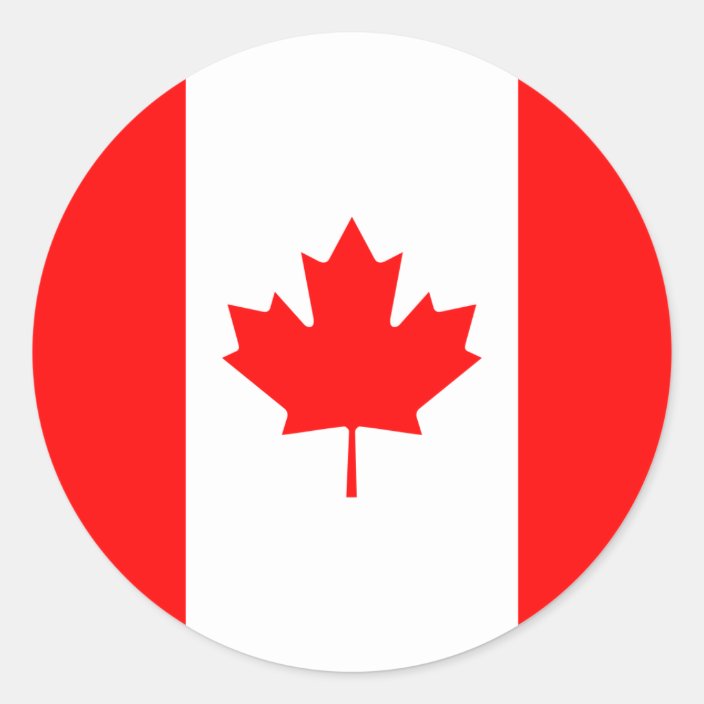 Canada/Canadian Flag Classic Round Sticker | Zazzle.com