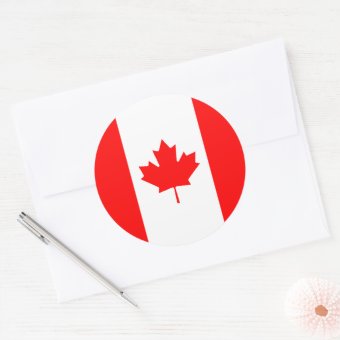 Canada/Canadian Flag Classic Round Sticker | Zazzle