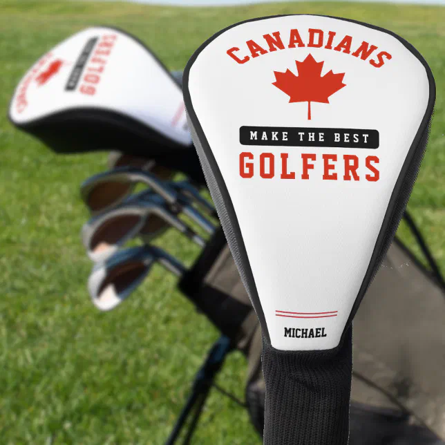 Canada Canadian Flag Maple Leaf Best Golfer Golf Head Cover | Zazzle