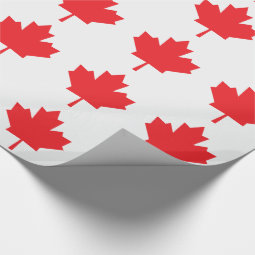 Canada Canadian flag Maple Leaf Wrapping Paper | Zazzle