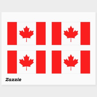 Canada/Canadian Flag Rectangular Sticker | Zazzle
