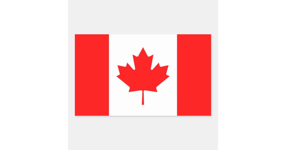 Canada/Canadian Flag Rectangular Sticker | Zazzle