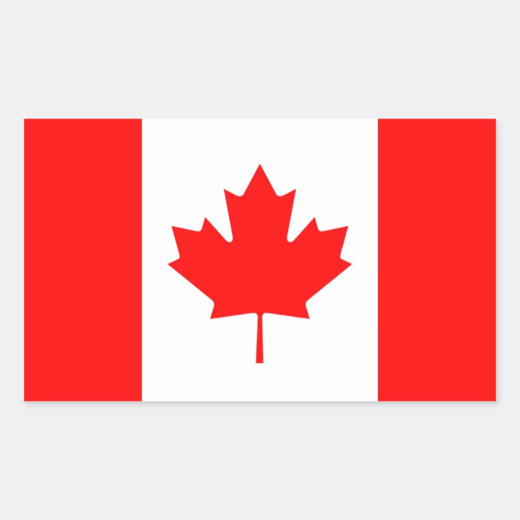 Canada/Canadian Flag Rectangular Sticker | Zazzle