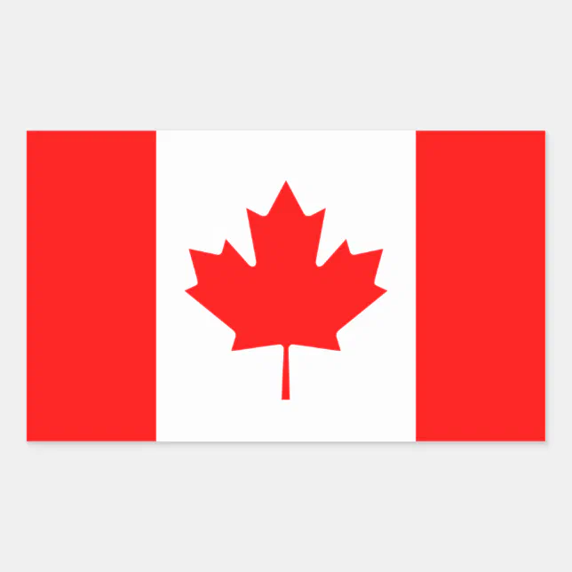 Canada/Canadian Flag Rectangular Sticker | Zazzle