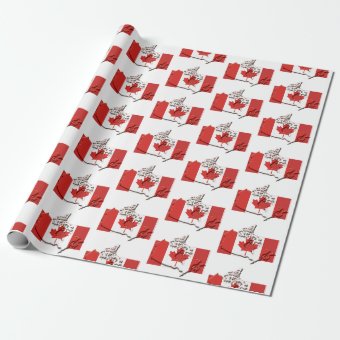 CANADA | Canadian Flag Wrapping Paper | Zazzle