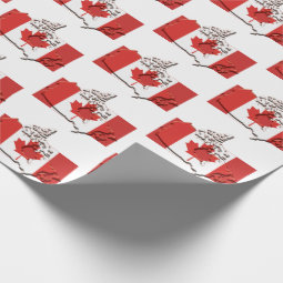 CANADA | Canadian Flag Wrapping Paper | Zazzle