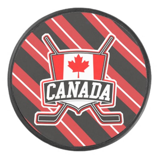 Canada Canadian Ice Hockey Team Puck | Zazzle