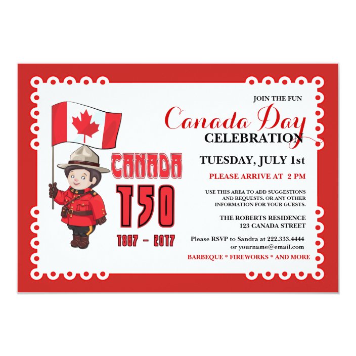 Canada Day 150 BBQ Celebration Invitation | Zazzle.com