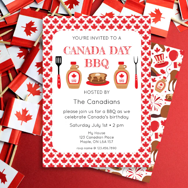 Canada Day BBQ Invitation | Zazzle