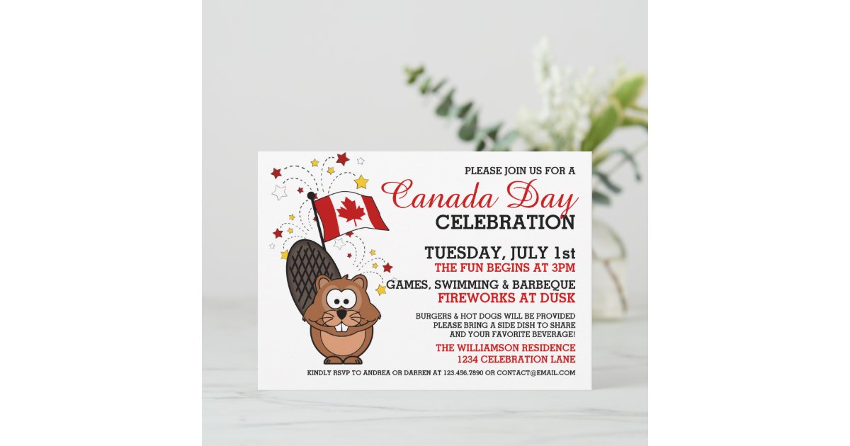Canada Day Celebration Invitation | Zazzle