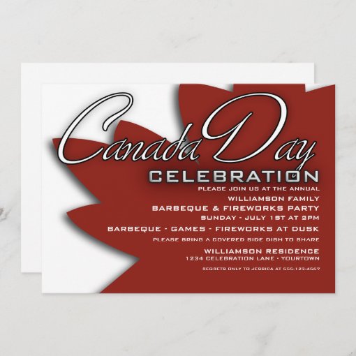 Canada Day Celebration Invitations | Zazzle