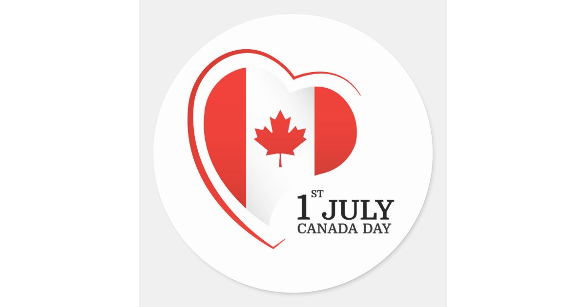 Canada Day Classic Round Sticker | Zazzle