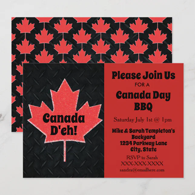Canada Day Party Invitations | Zazzle