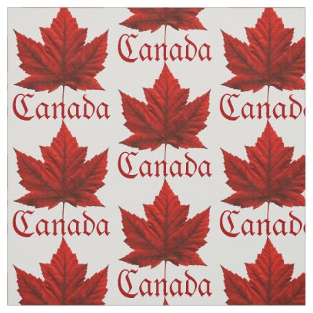 Canada Fabric Canada Flag Fabric Customized Fabric | Zazzle.com