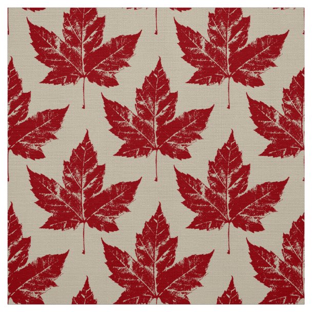 Patriotic CANADA FLAG Map Outline Fabric | Zazzle