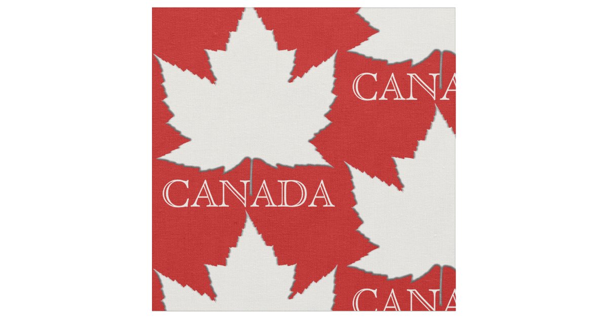 Canada Fabric Canada Flag Fabric Customized Fabric | Zazzle