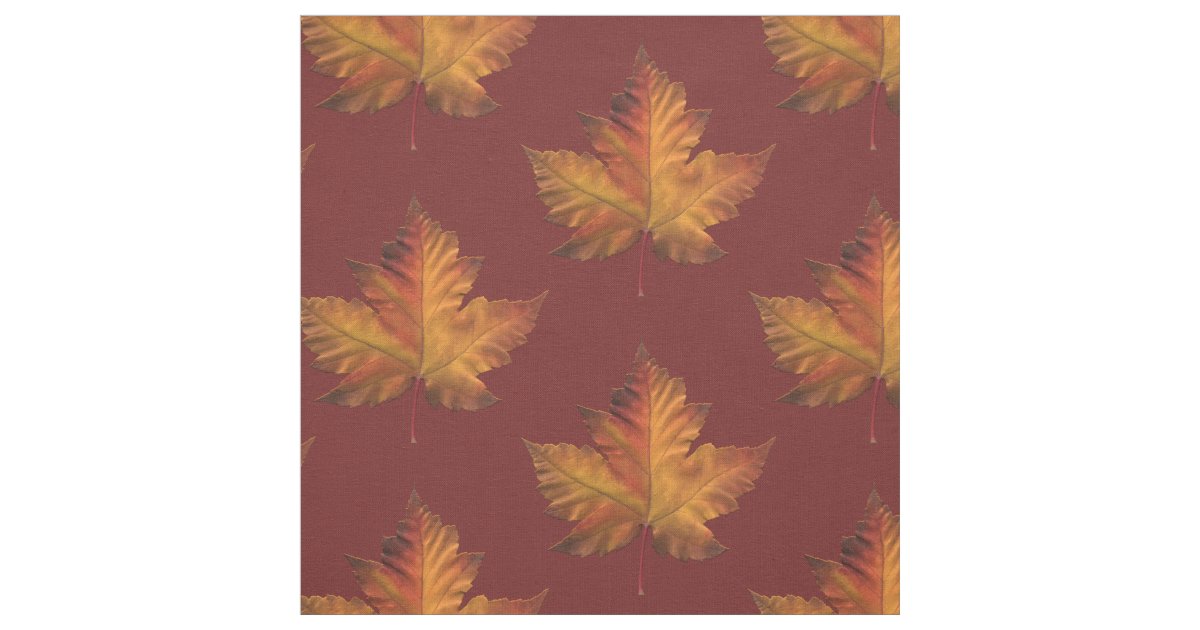 Canada Fabric Canada Maple Leaf Fabric Customize | Zazzle