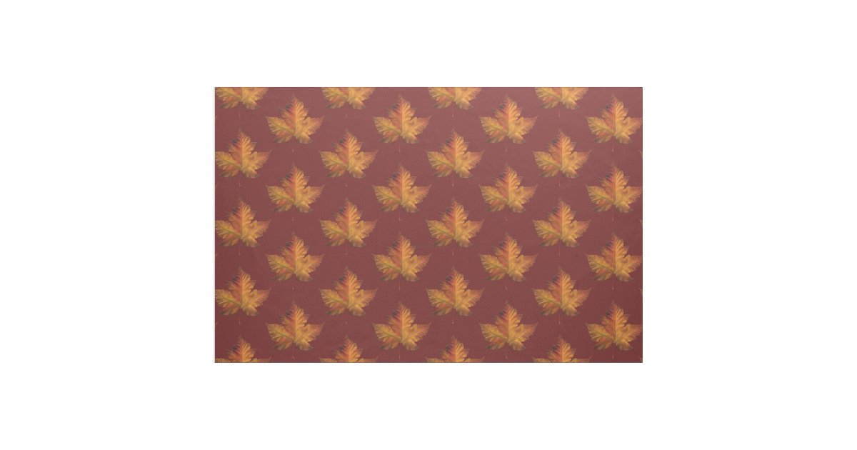 Canada Fabric Canada Maple Leaf Fabric Customize | Zazzle