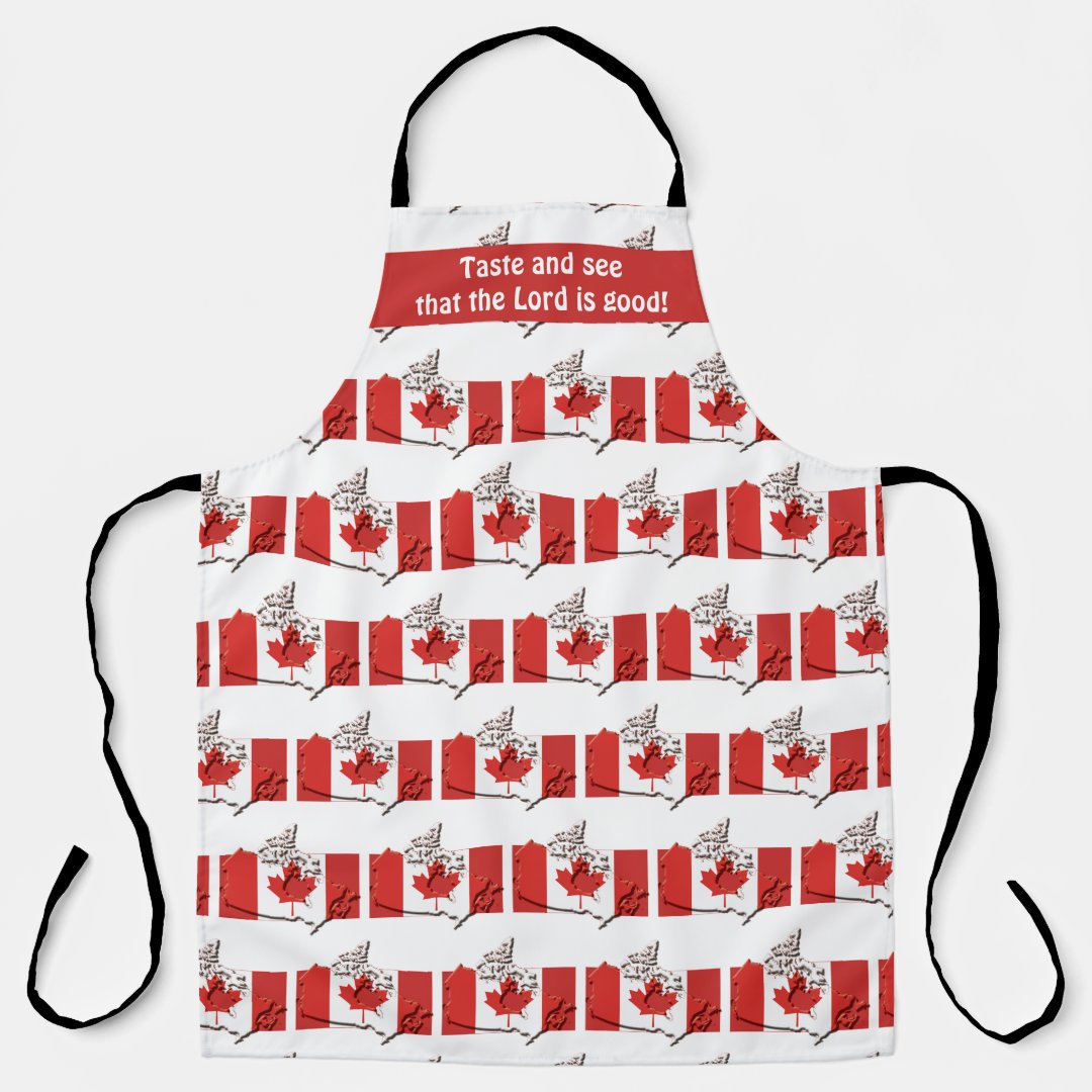 CANADA FLAG | Canadian Map | Taste and See Apron | Zazzle