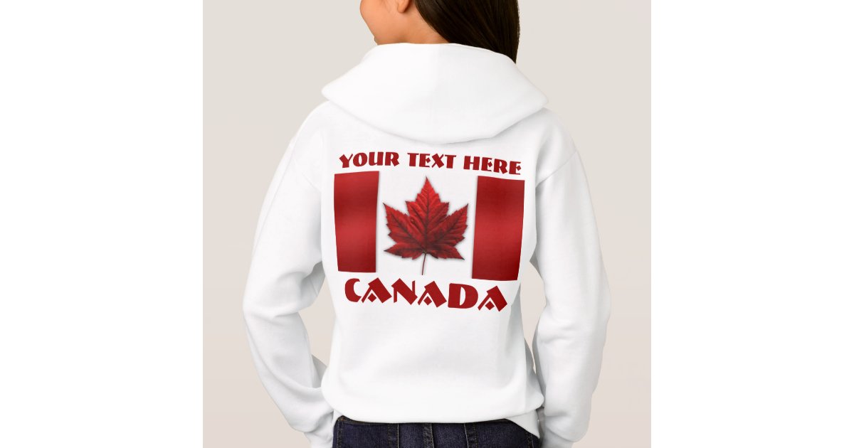 Canada Flag Jacket Personalized Souvenir Hoodies | Zazzle