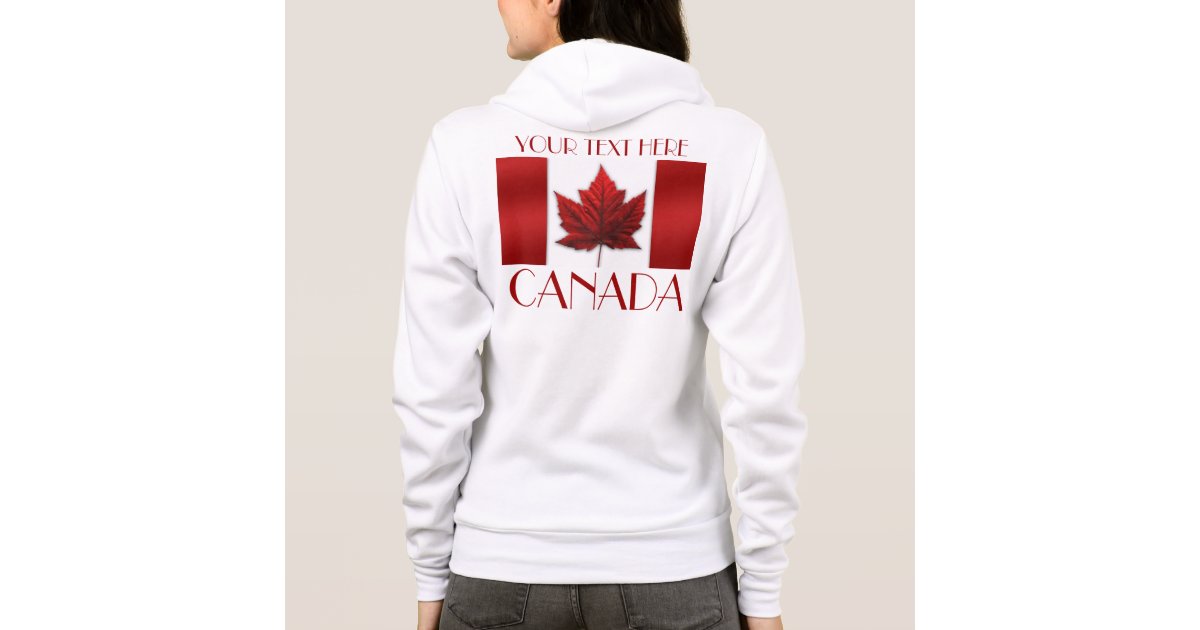Canada Flag Jacket Personalized Souvenir Jacket Hoodie | Zazzle