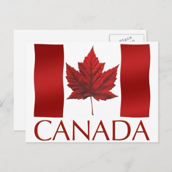 Canada Flag Postcards Canadian Souvenir Postcards | Zazzle