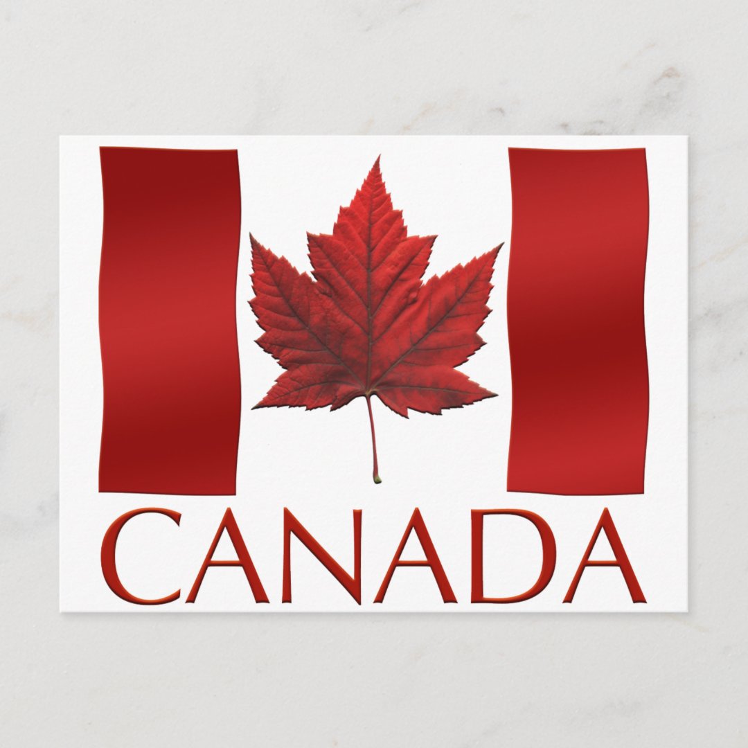 Canada Flag Postcards Canadian Souvenir Postcards | Zazzle
