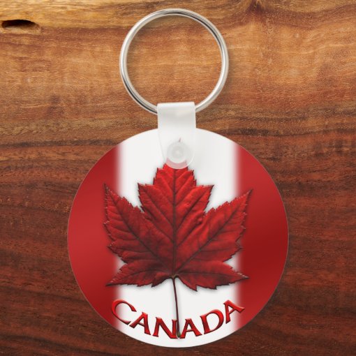 Canada Flag Souvenir Key Chain & Canada Maple Leaf | Zazzle