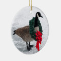 Canada Goose with Wreath ornament | Zazzle
