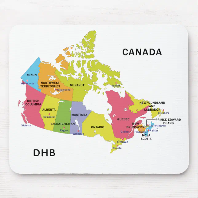 Canada Map custom monogram mousepad | Zazzle