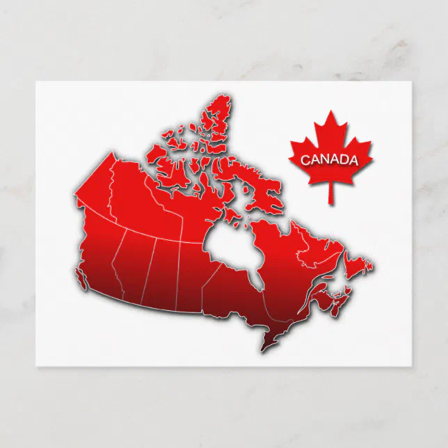 CANADA MAP POSTCARD | Zazzle