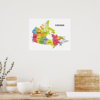 Canada Map poster | Zazzle