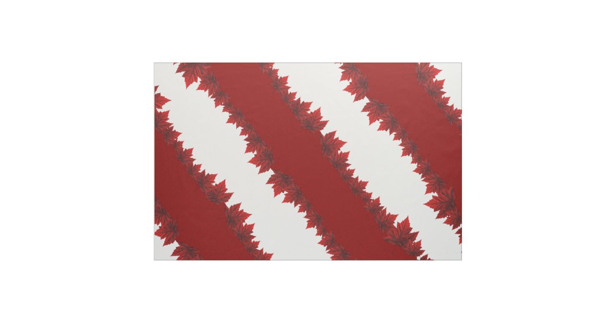 Canada Maple Leaf Fabric Custom Canada Fabric | Zazzle
