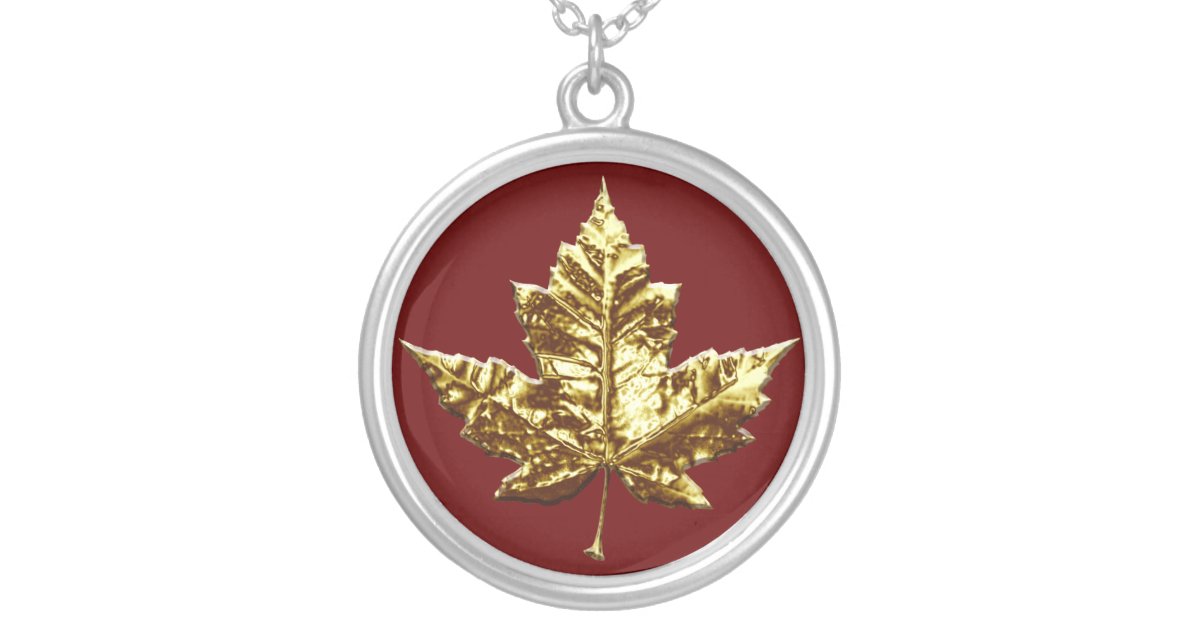 Canada Necklace Gold Canada Souvenir Jewelry | Zazzle