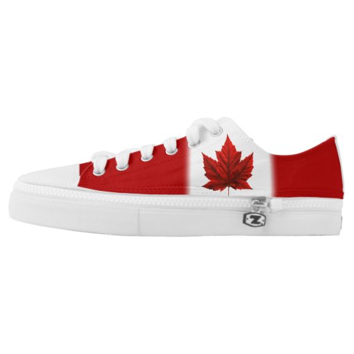 Canada Sneakers Canada Flag Canvas Running Shoes | Zazzle
