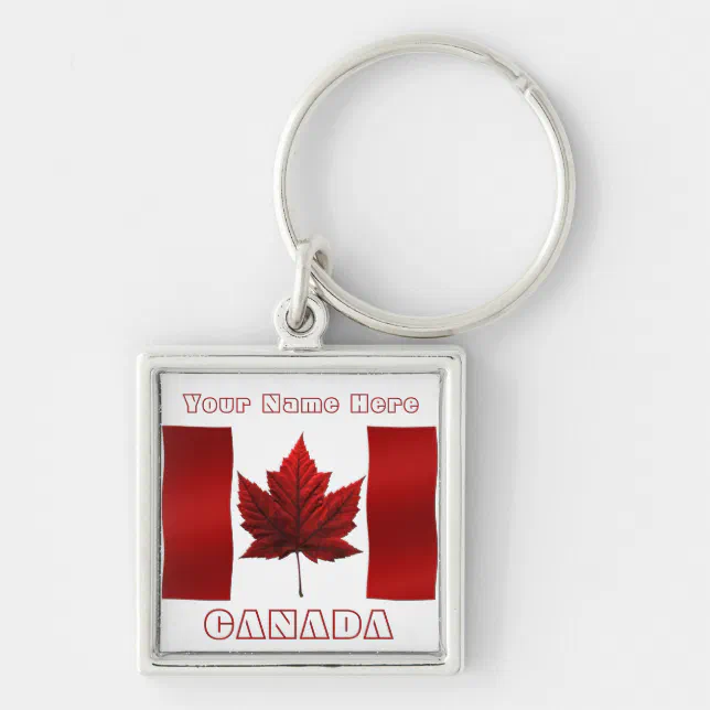 Canada Souvenir Key Chain Canada Flag Key Chain | Zazzle