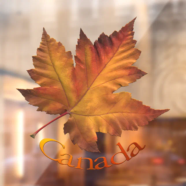 Canada Souvenir Sticker Custom Maple Leaf Decal | Zazzle
