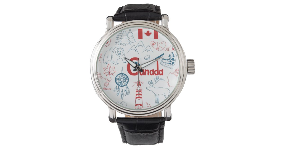 Canada | Symbols Pattern Watch | Zazzle