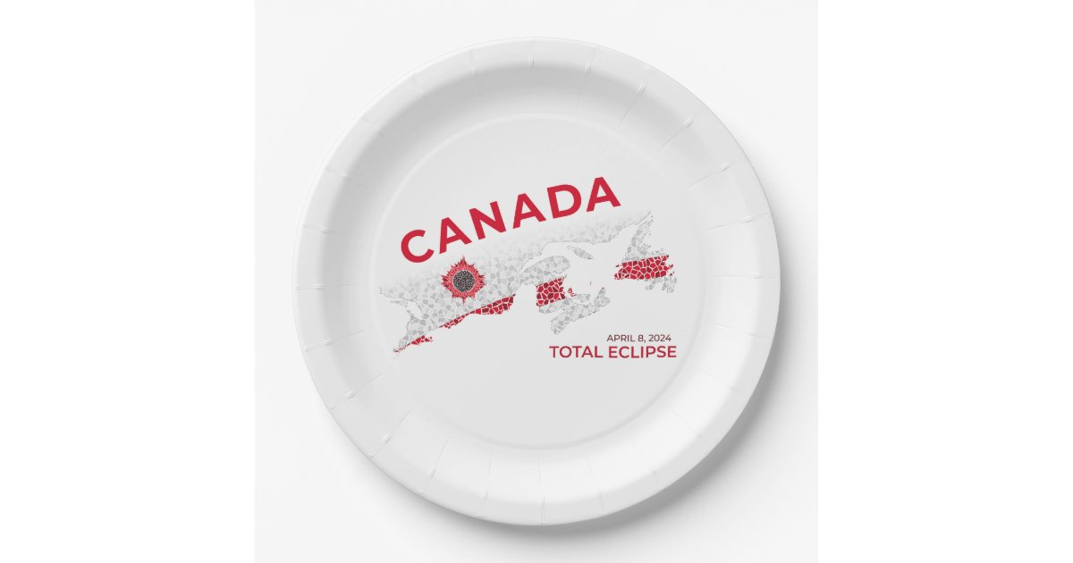 Canada Total Eclipse Paper Plates | Zazzle