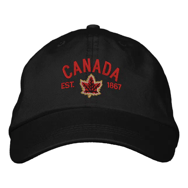 Canadian Anniversary Embroidery Canada Embroidered Baseball Cap | Zazzle
