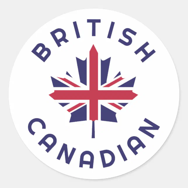 Canadian British Roots Classic Round Sticker | Zazzle