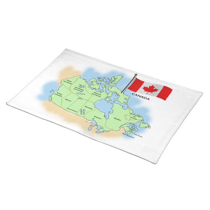 Canadian Flag and Map Placemat | Zazzle