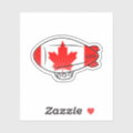 Canadian Flag Blimp Balloon In Blue Sky Custom Sticker | Zazzle