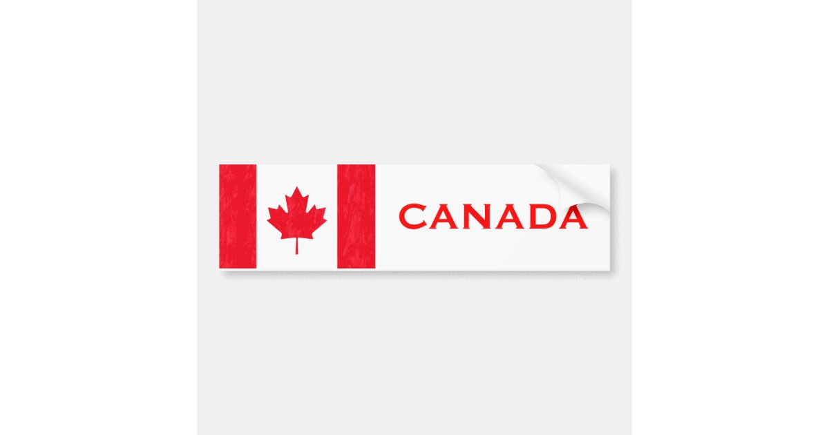 CANADIAN FLAG BUMPER STICKER | Zazzle