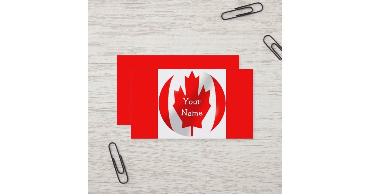 Canadian Flag Business Card | Zazzle