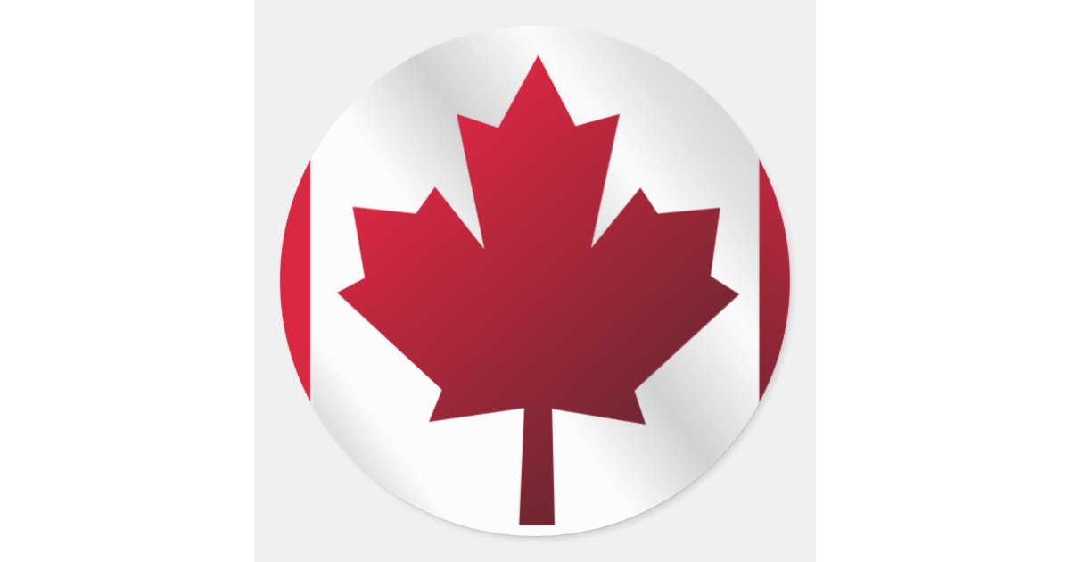 Canadian Flag Classic Round Sticker | Zazzle